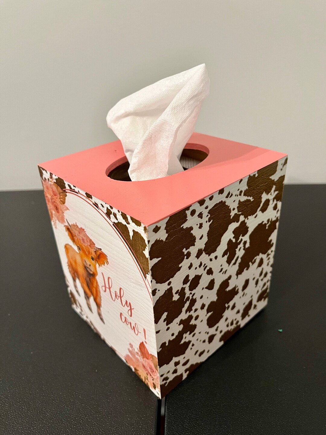 Holy Cow! Adorable Calf Tissue Box Cover - Whimsical Farmhouse Decor ...