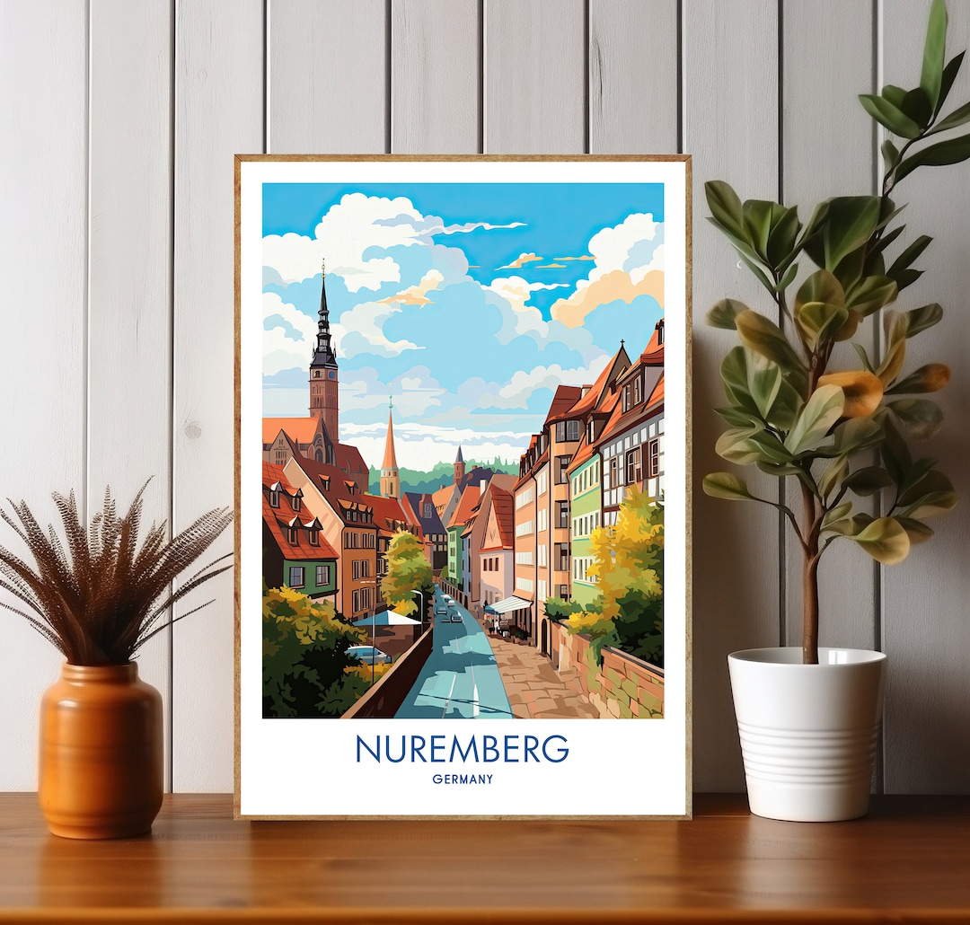 Nuremberg Travel Poster Nuremberg Art Germany Poster - Etsy Canada