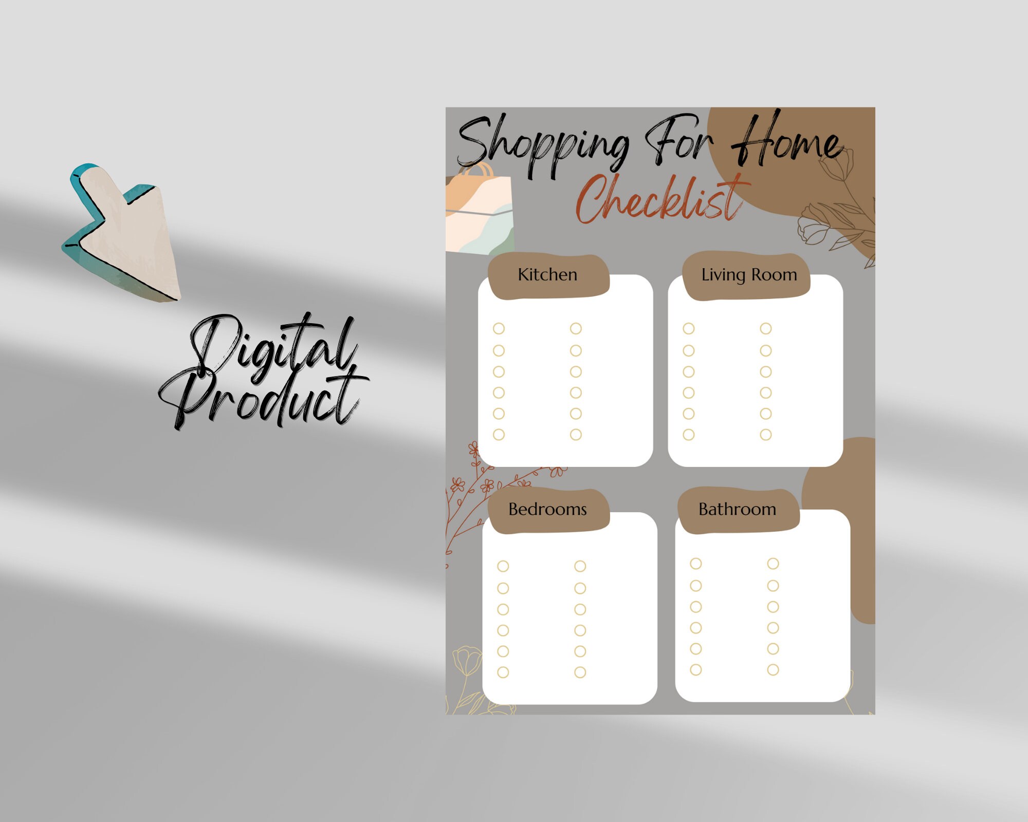 Printable Shopping for Home Checklist / Ev Alışverişi Için Kontrol ...