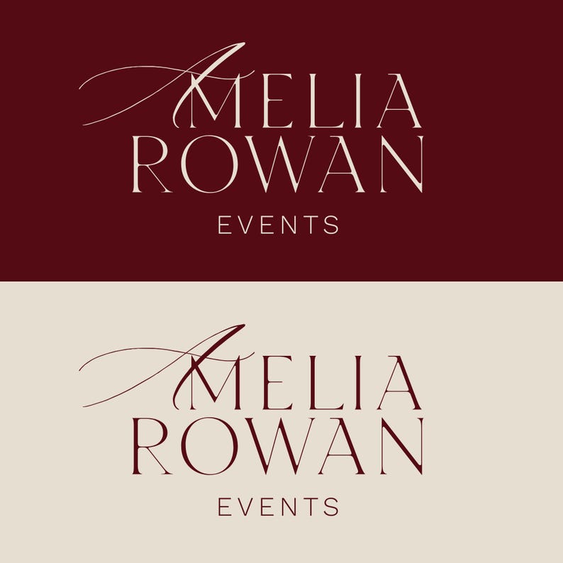 Canva Brand Kit | Burgundy Luxury Logo, Color Palette, Feminine ...