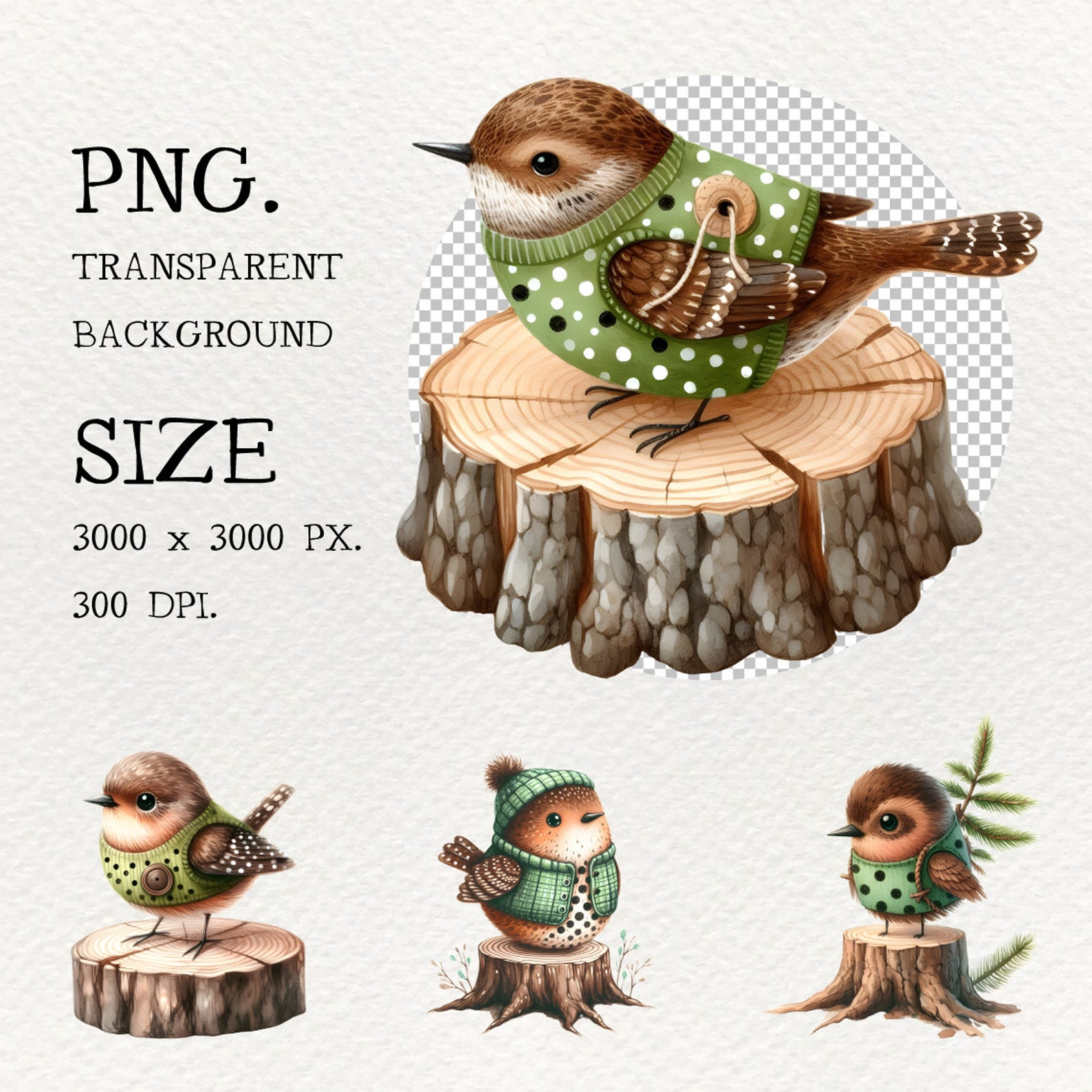 Bird Clipart, Spring Animal Clipart, Forest, Birdhouse, Poultry ...