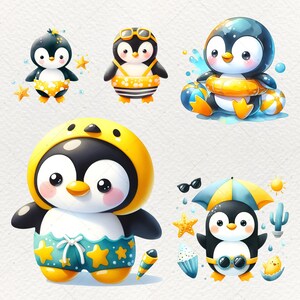 Penguin Clipart, Summer Sea, Diving, Cute Animals, Summer Clipart ...