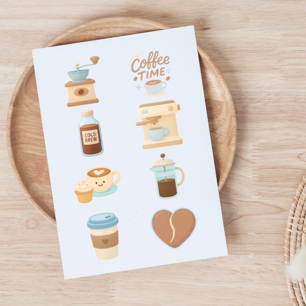 Coffee Clipart Set | Latte Art, Espresso, Cafe PNG (digital Download ...