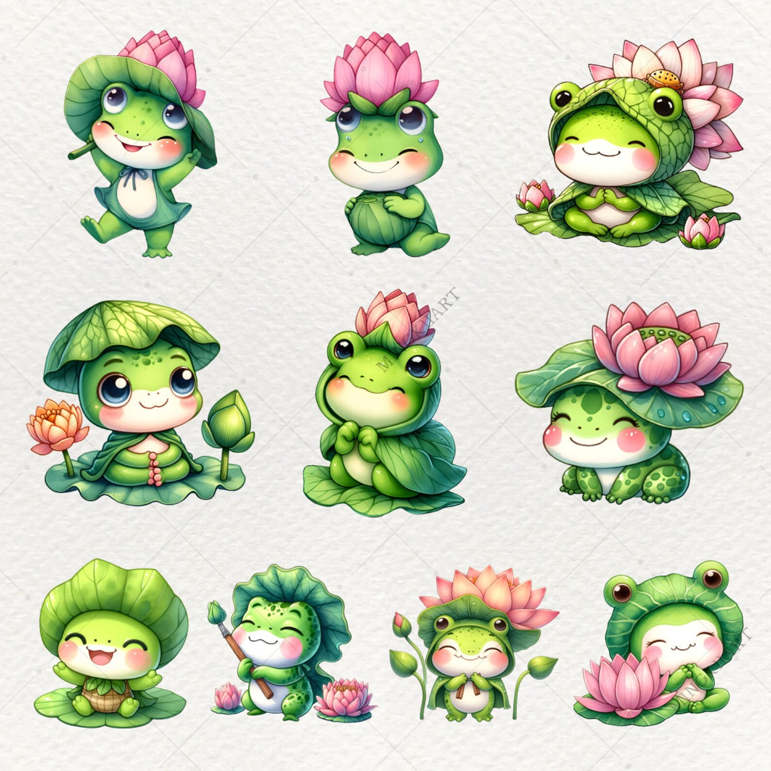Cute Frog Clipart,little Frog,watercolor Wetland Clipart,love Frog,png ...