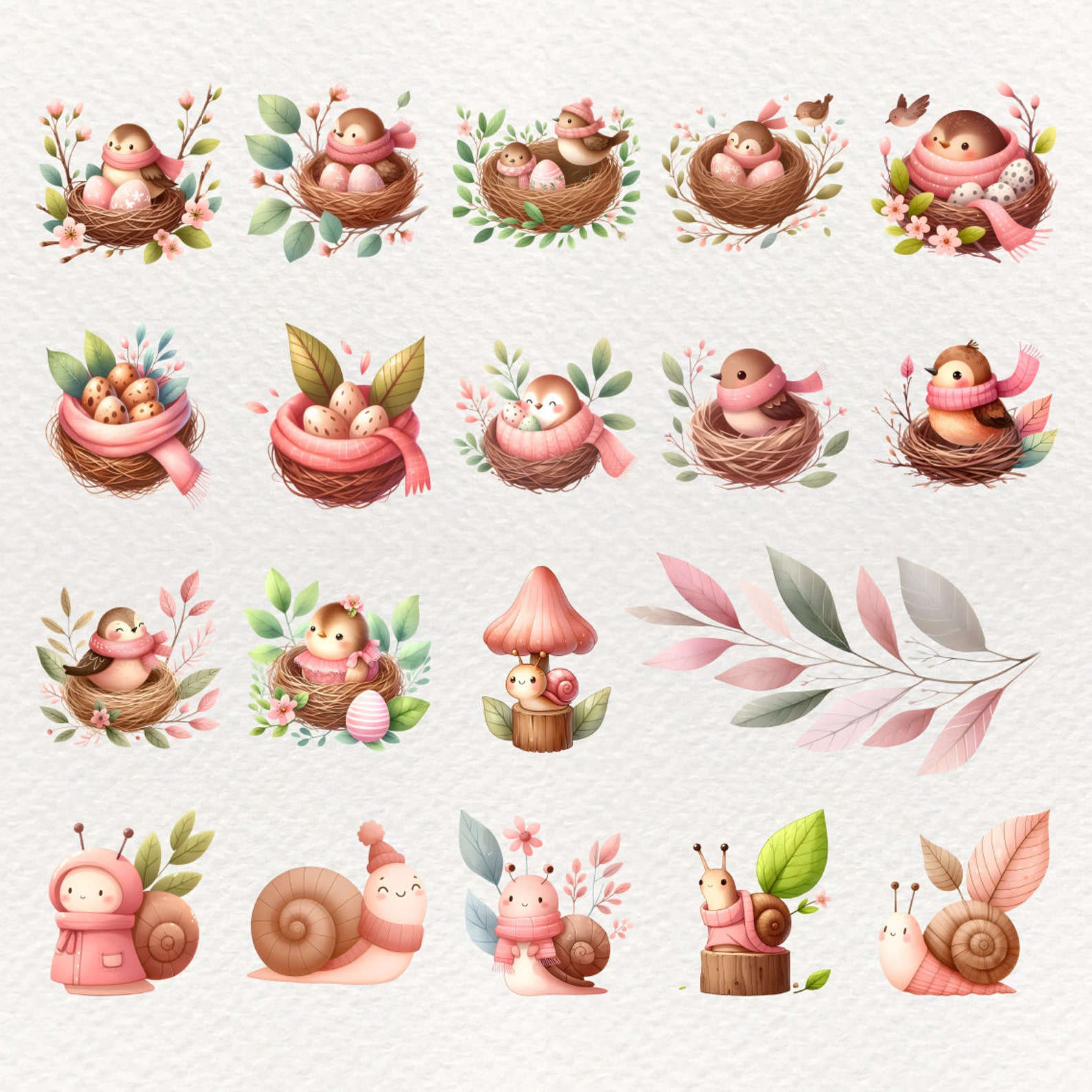 Spring Animal Clipart, Animal Clipart, Png, Watercolor Clipart, Cute ...