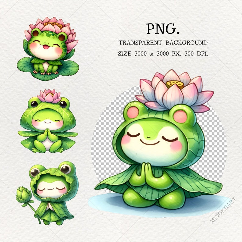 Cute Frog Clipart,little Frog,watercolor Wetland Clipart,love Frog,png ...