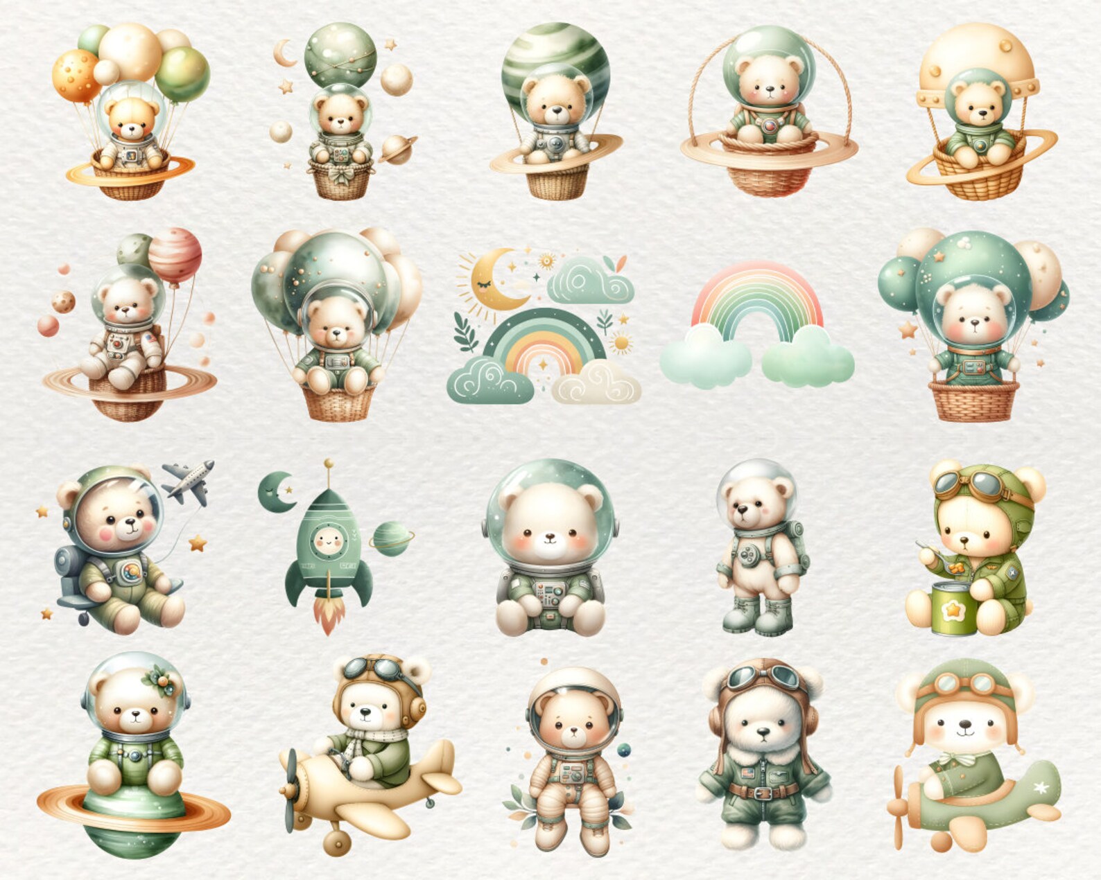 Pilot Clipart, Pilot Bear, Png, Pilot Animal Clipart, Airplane, Little ...