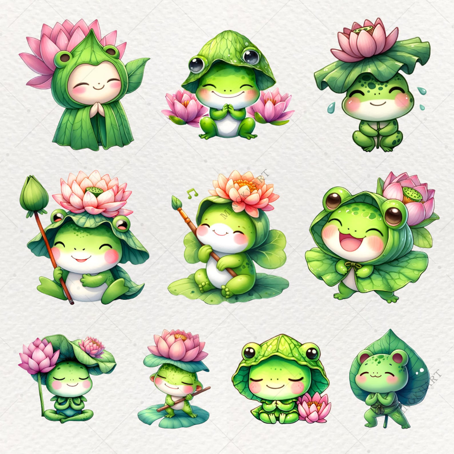 Cute Frog Clipart,little Frog,watercolor Wetland Clipart,love Frog,png ...