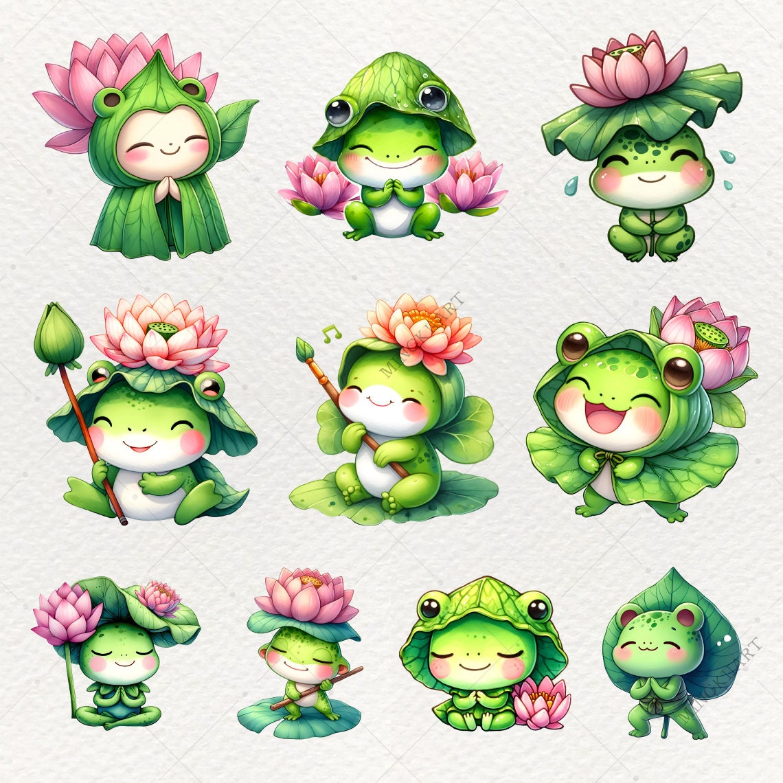 Cute Frog Clipart,little Frog,watercolor Wetland Clipart,love Frog,png ...