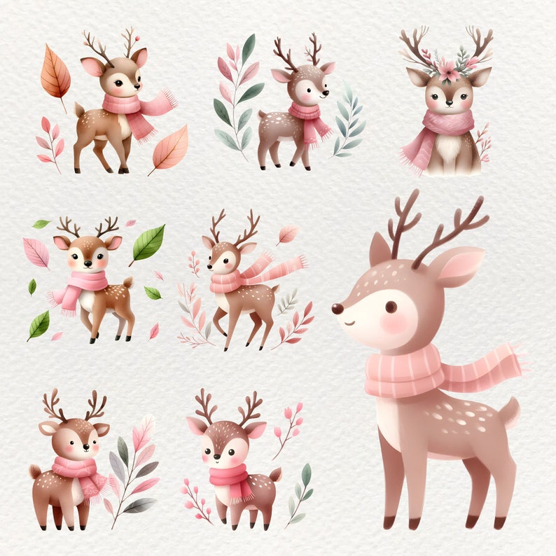 Spring Animal Clipart, Animal Clipart, Png, Watercolor Clipart, Cute ...