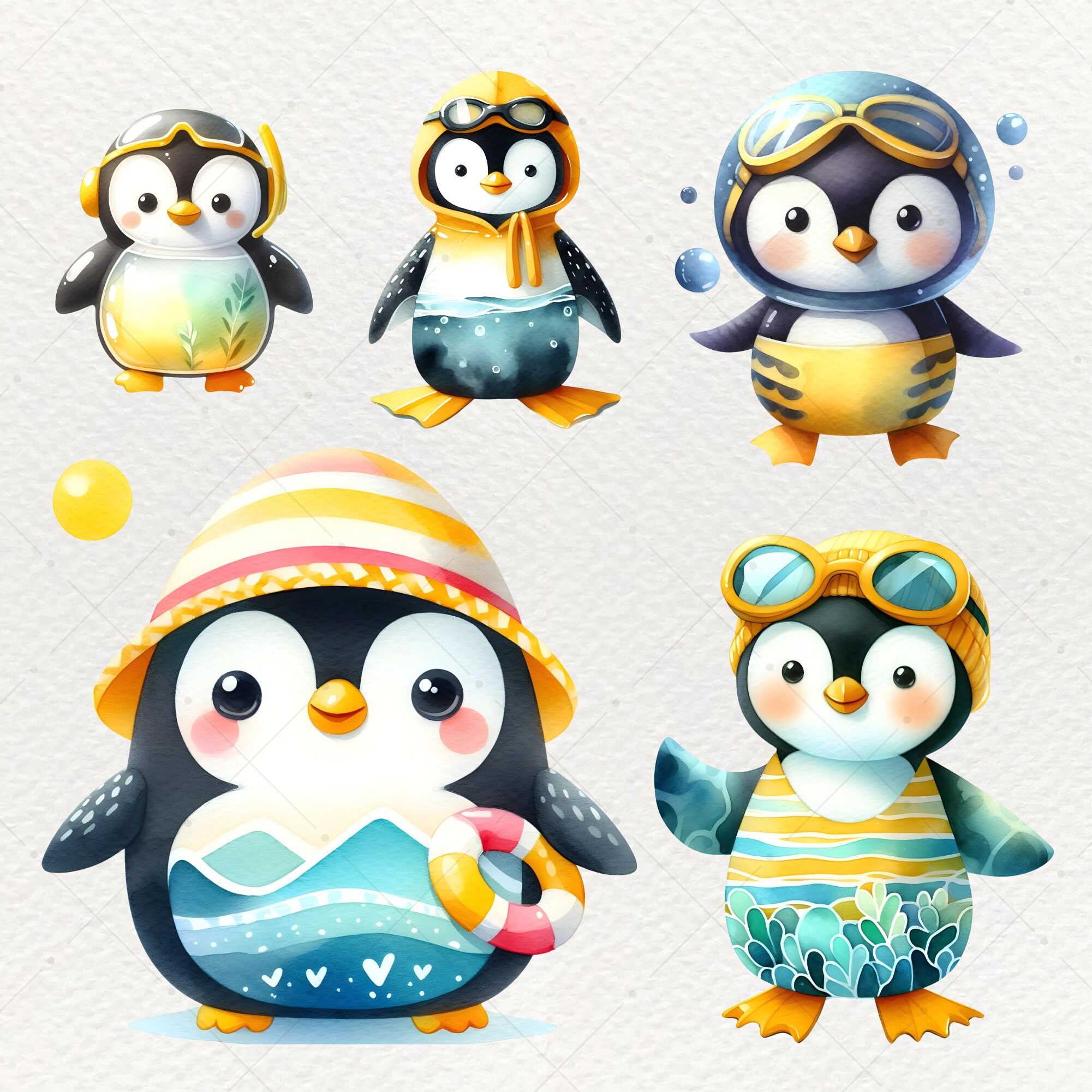 Penguin Clipart, Summer Sea, Diving, Cute Animals, Summer Clipart ...