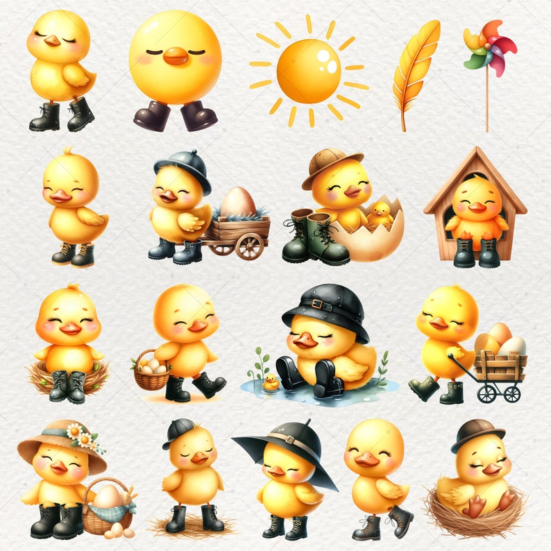 Duck Clipart, Duck Farm Clipart, Farmer, Cute Animals, Poultry, Animal ...