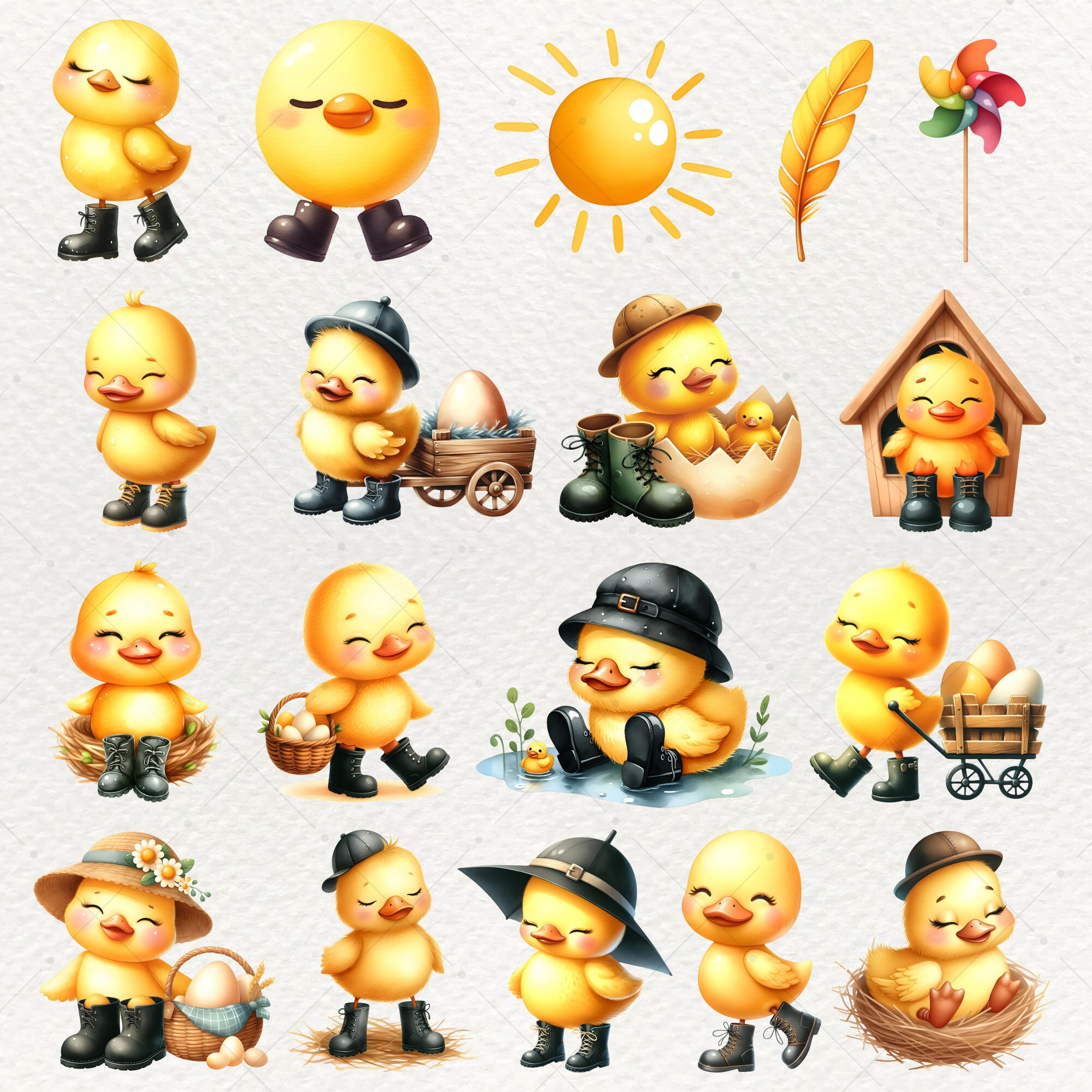 Duck Clipart, Duck Farm Clipart, Farmer, Cute Animals, Poultry, Animal ...