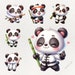 Kung Fu Panda Clipart,watercolor Clipart,animal Clipart,spring Animals ...