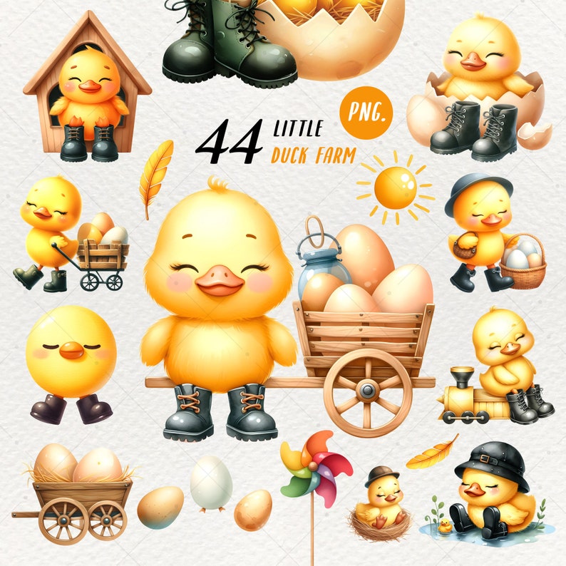 Duck Clipart, Duck Farm Clipart, Farmer, Cute Animals, Poultry, Animal ...