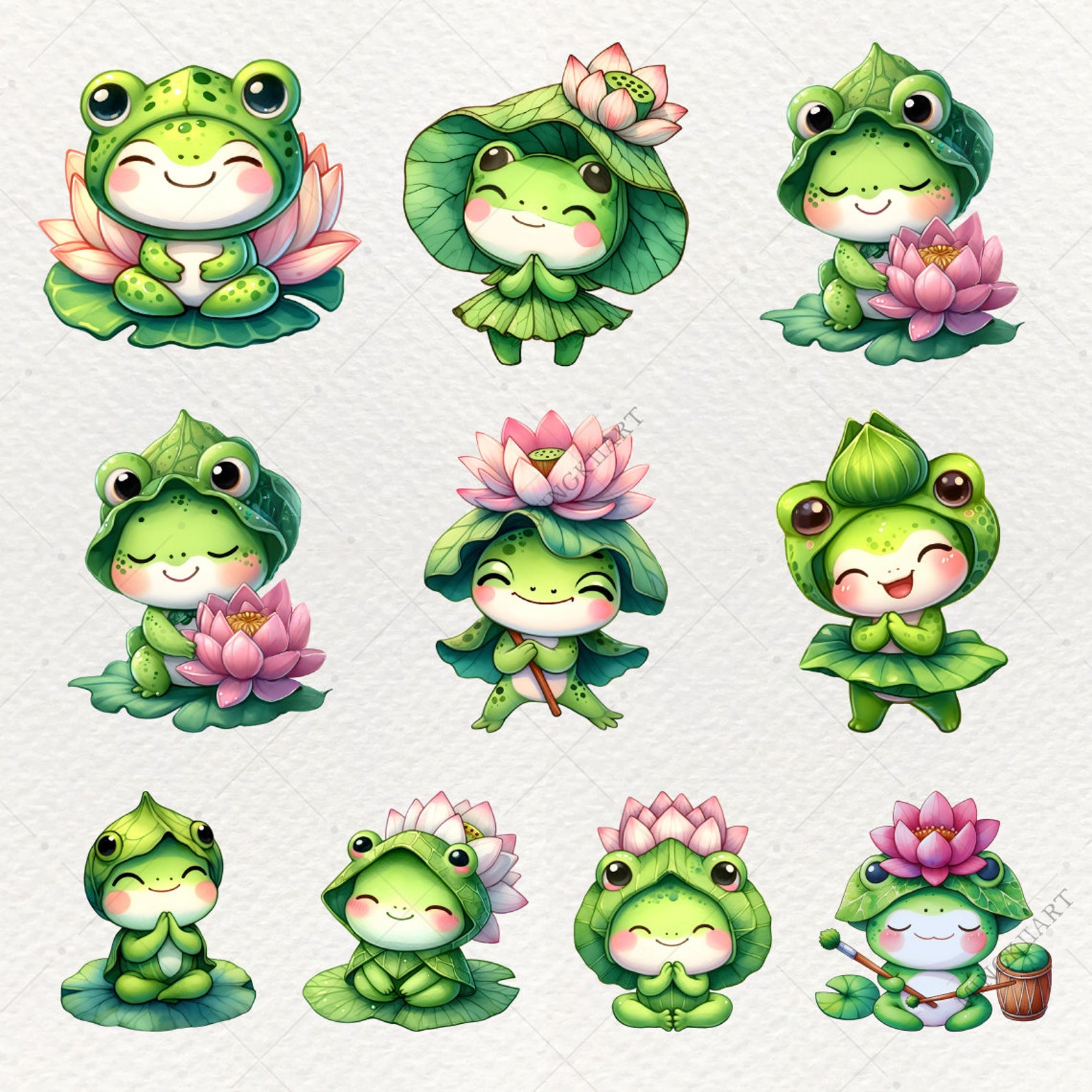 Cute Frog Clipart,little Frog,watercolor Wetland Clipart,love Frog,png ...