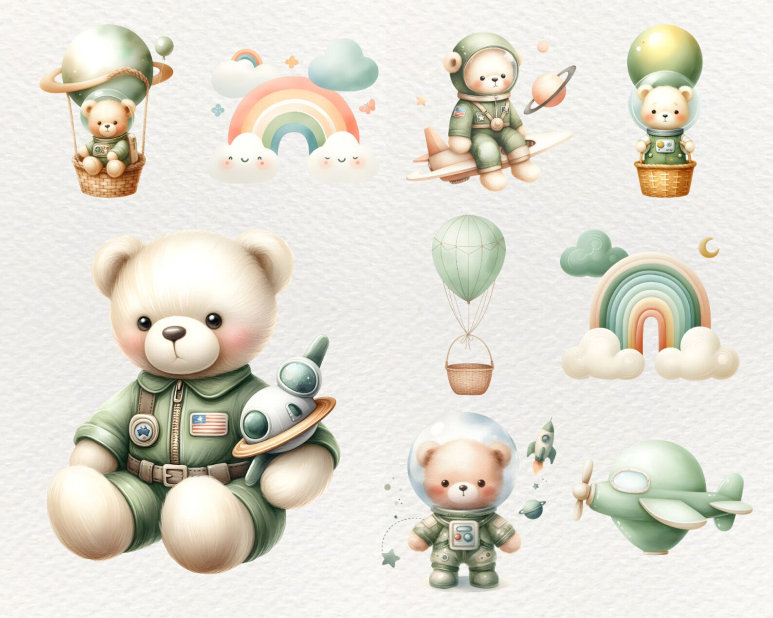 Pilot Clipart, Pilot Bear, Png, Pilot Animal Clipart, Airplane, Little ...