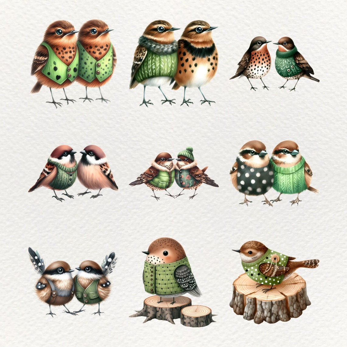 Bird Clipart, Spring Animal Clipart, Forest, Birdhouse, Poultry ...