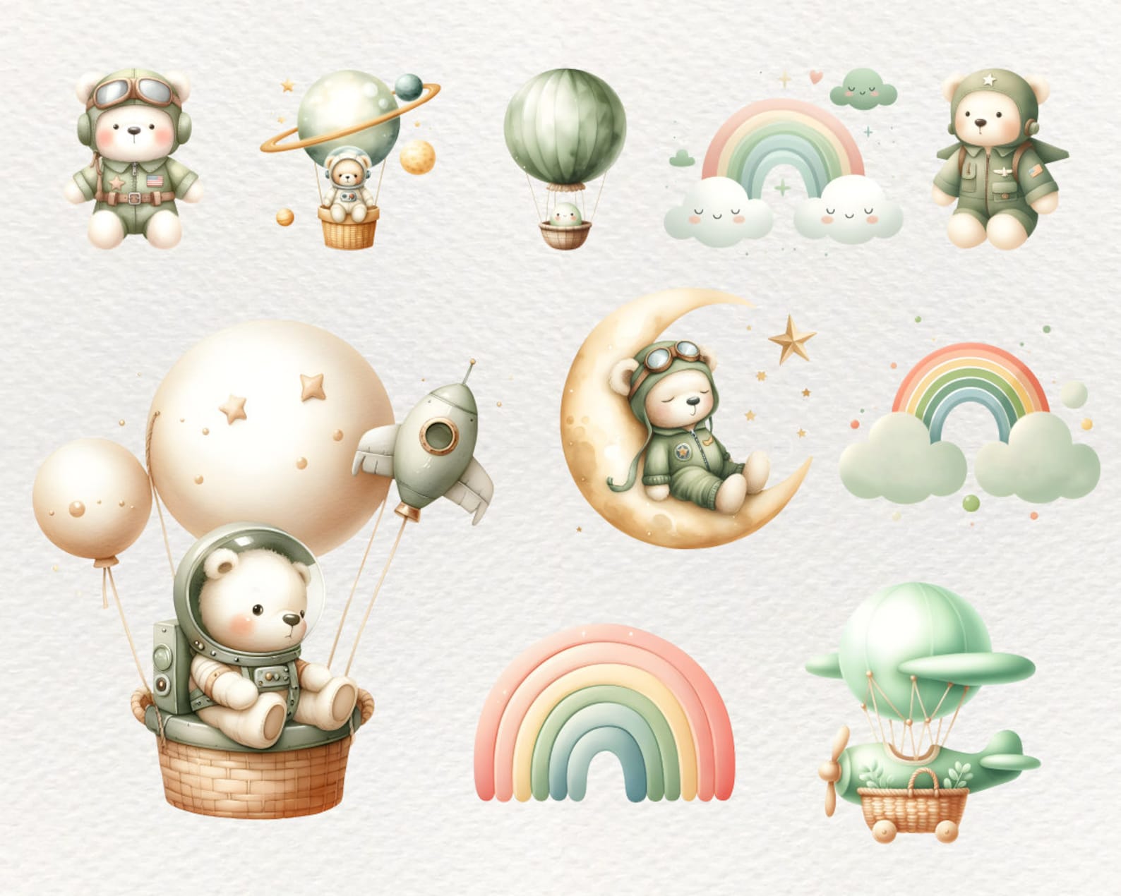 Pilot Clipart, Pilot Bear, Png, Pilot Animal Clipart, Airplane, Little ...