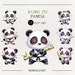 Kung Fu Panda Clipart,watercolor Clipart,animal Clipart,spring Animals ...