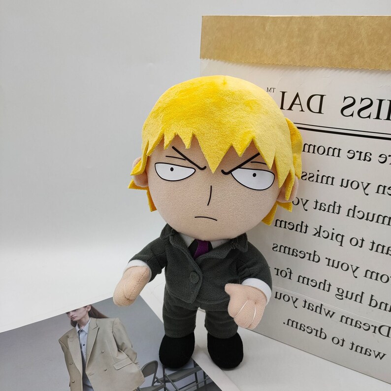 Mob Psycho 100 Plush Toys 28 Cm Kageyama Shigeo Reigen - Etsy