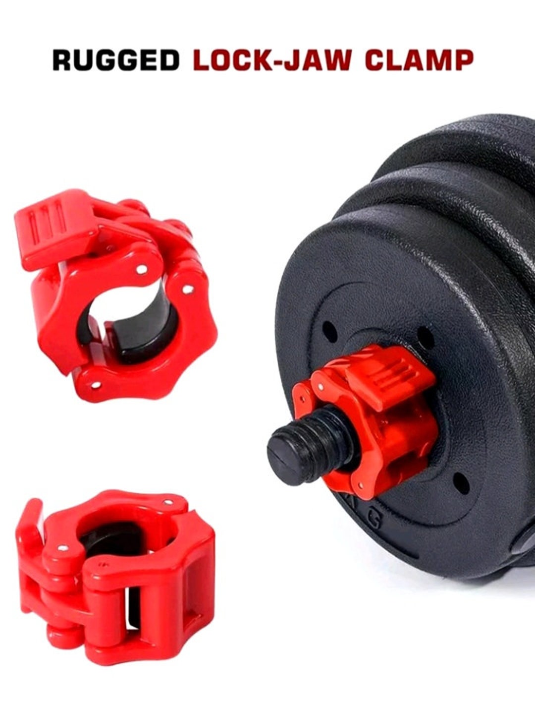 1 Pair Dumbbell Bar Clamps Collars Clips for Standard Weightlifting ...