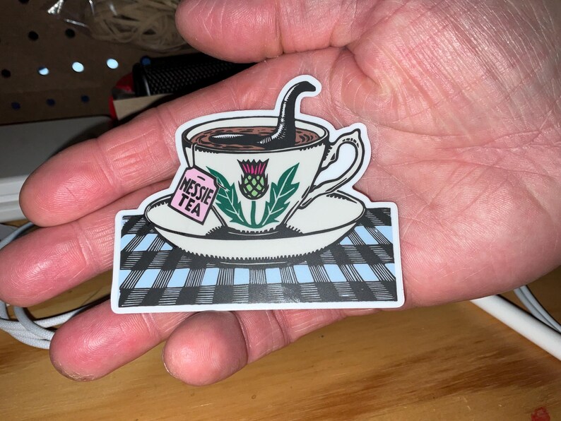 Nessie Tea Sticker, Laptop Sticker, Water Bottle Sticker, Bumper ...