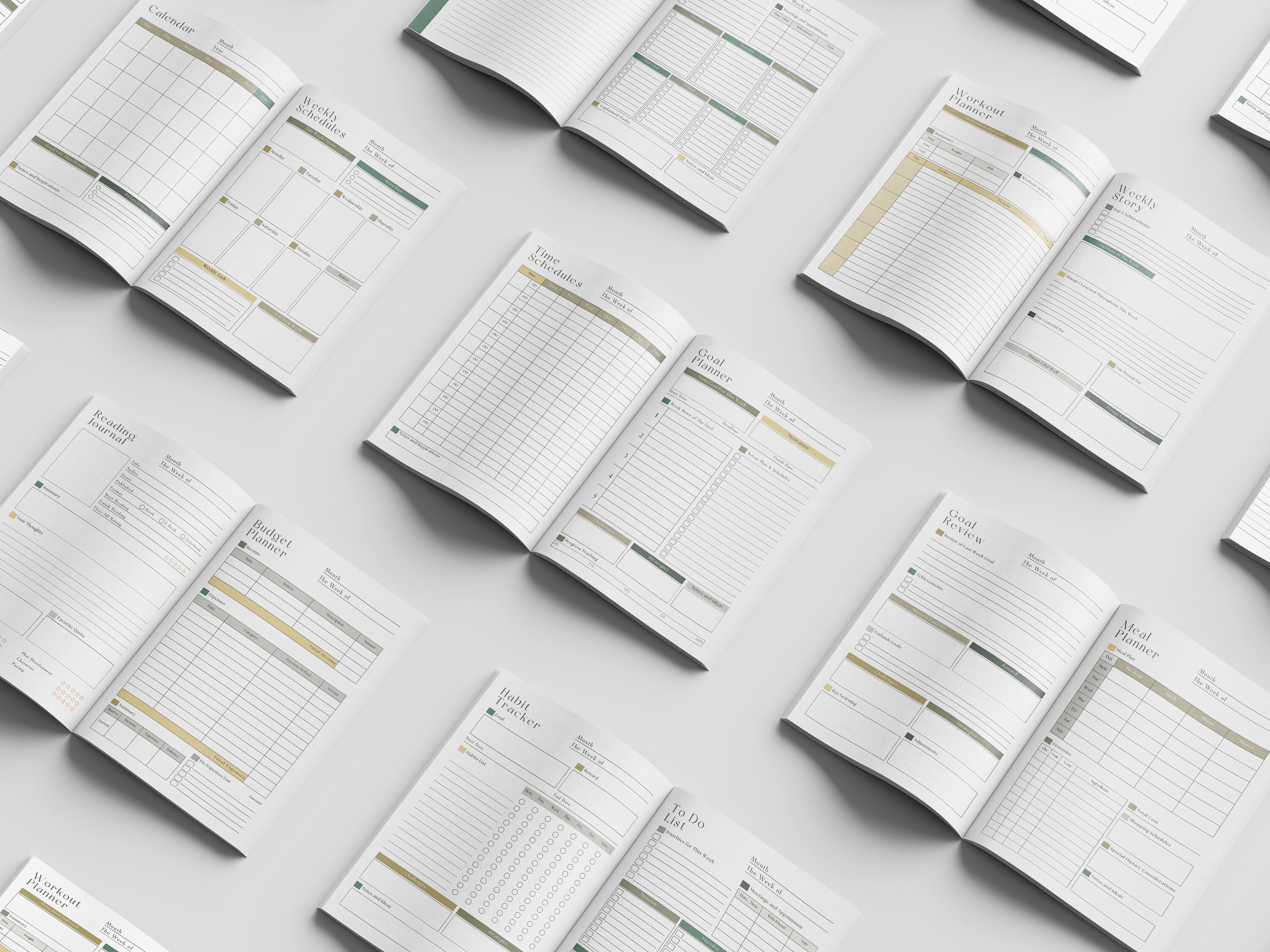 Marble Luxe Weekly Planner Goal Planner-goal Review-meal Planner ...