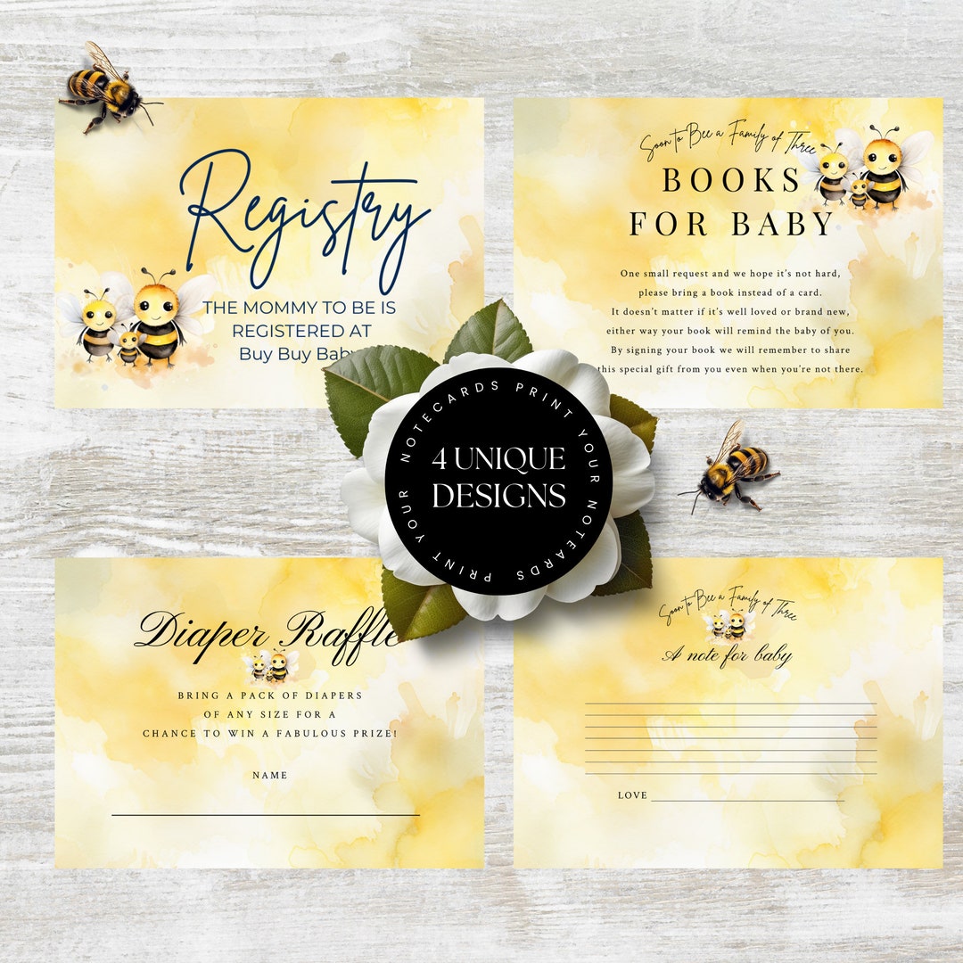 Baby Shower Mini Bundle 4, Baby Shower Registry, Books for Baby, Note ...