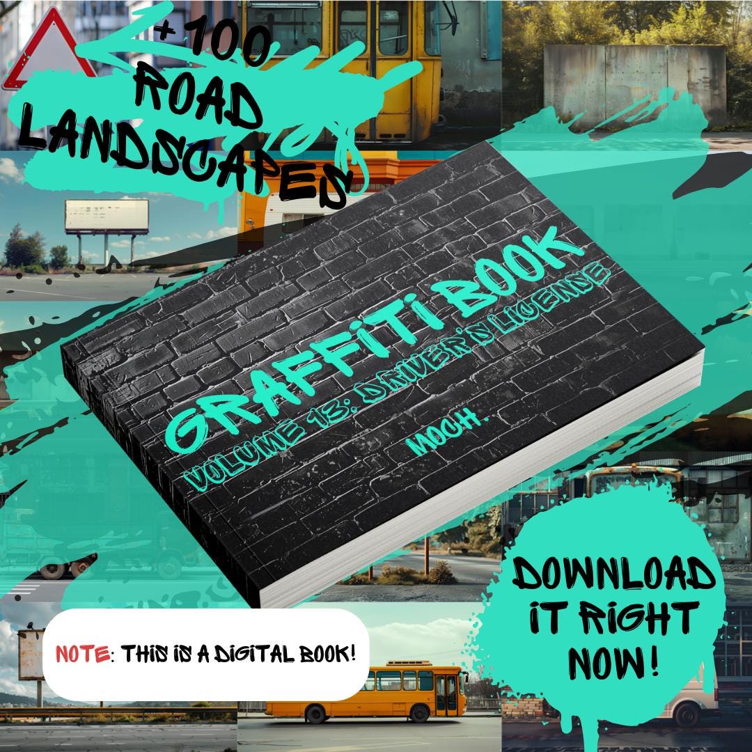 Graffiti Coloring Book | 100+ Road & Urban Backgrounds | Street Art ...