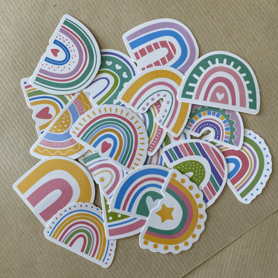 Boho Rainbow Sticker Pack/pegatinas Arcoíris Bullet Journal - Etsy