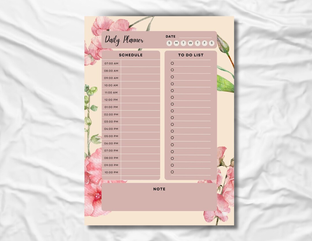Daily Schedule - 5x7 Notepad - Memo Pad - Personalized Pad - to Do List ...