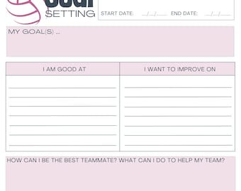 Volleyball Goal Setting & Habit Tracker Pack - Digital Download - Blue ...