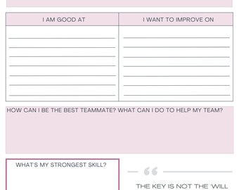 Volleyball Goal Setting & Habit Tracker Pack - Digital Download - Blue ...