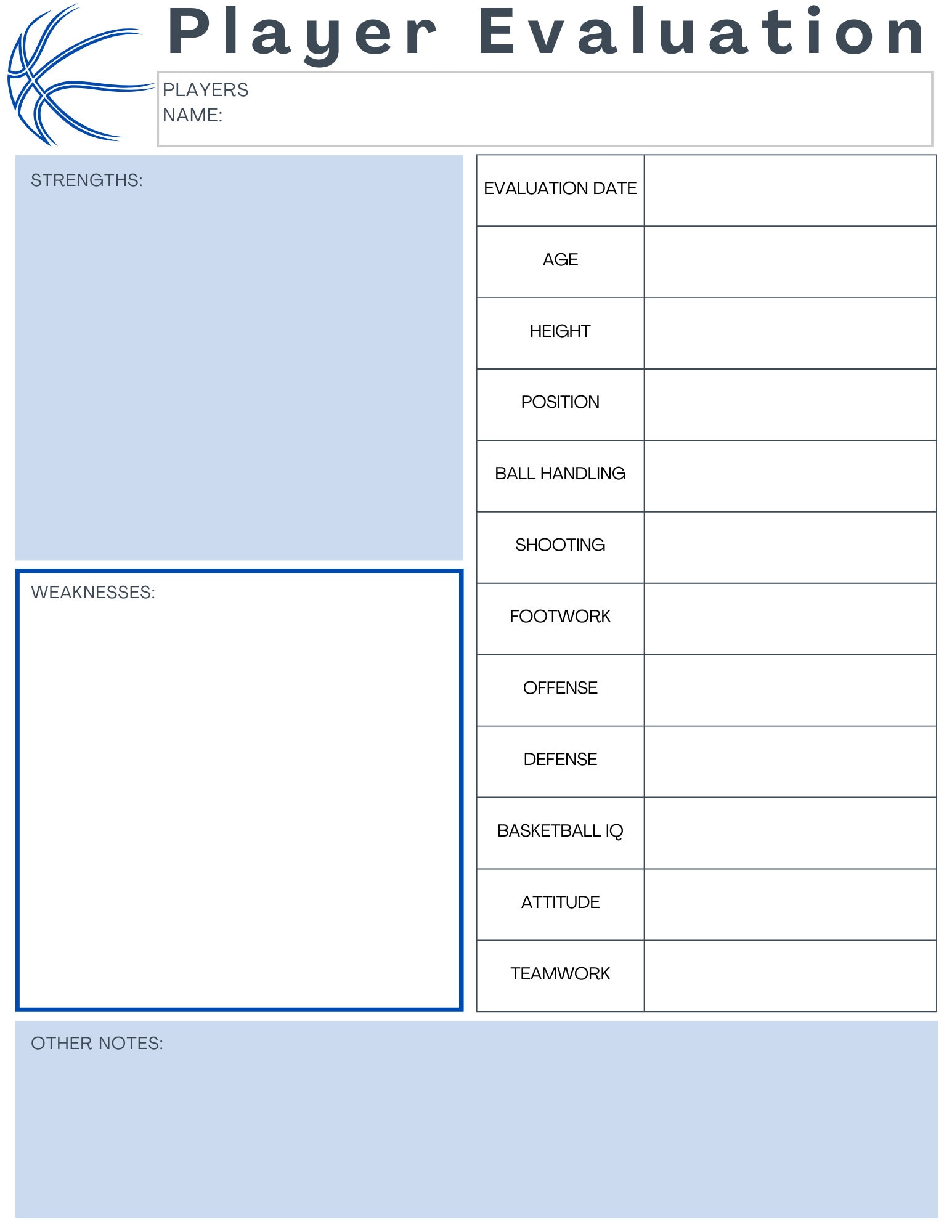 Basketball Coaching Templates (2) - Digital Download - Blue - Etsy