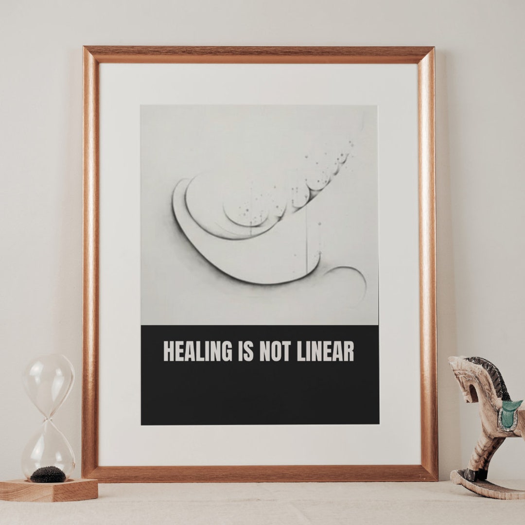Healing is Not Linear Art Poster- Counseling Decor- Psychology Gift ...