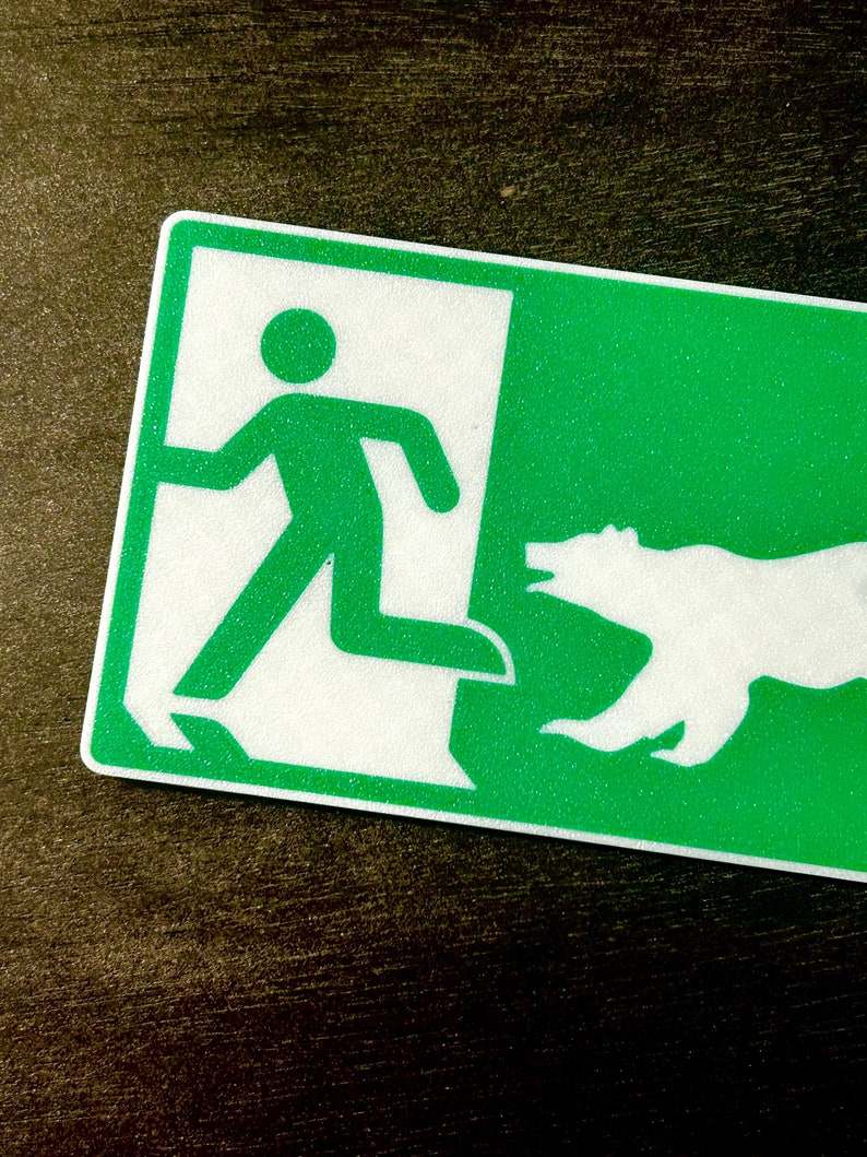 Shakespeare Exit Sign Glow-in-the-dark Sign Winter's Tale Exit, Pursued ...