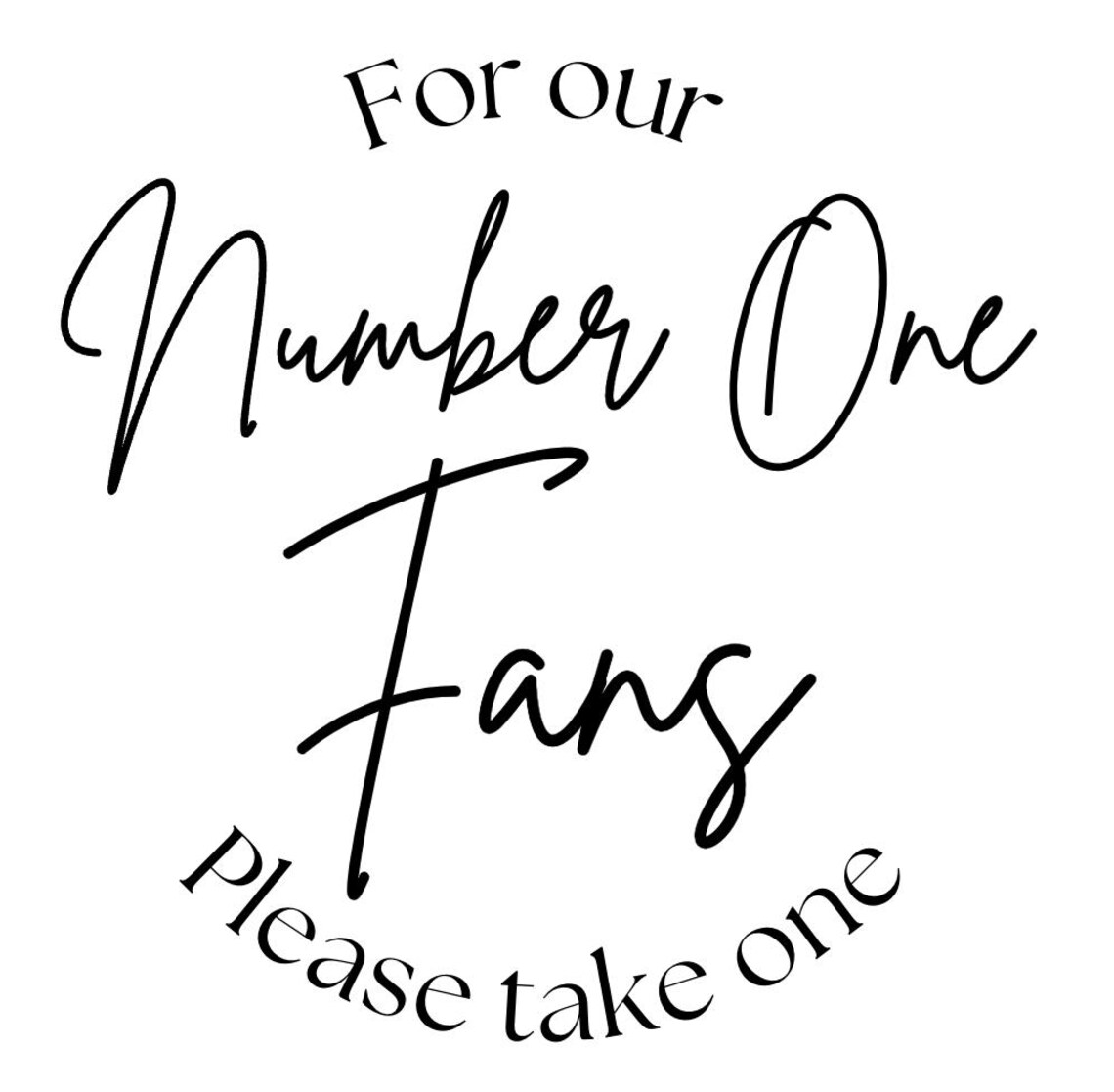 Wedding Reception Fan Favor Sign - Digital Download - Etsy