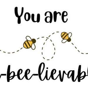 You Are Un-bee-lievable Thank You Note Digital Download - Etsy