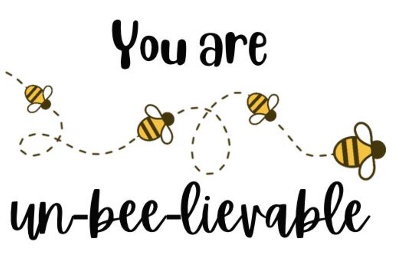 You Are Un-bee-lievable Thank You Note Digital Download - Etsy