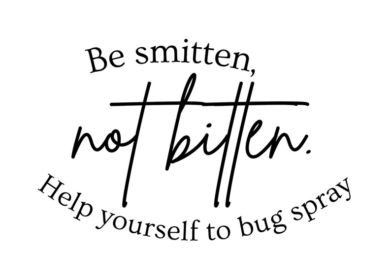 Wedding Reception Bug Spray Sign Digital Download - Etsy