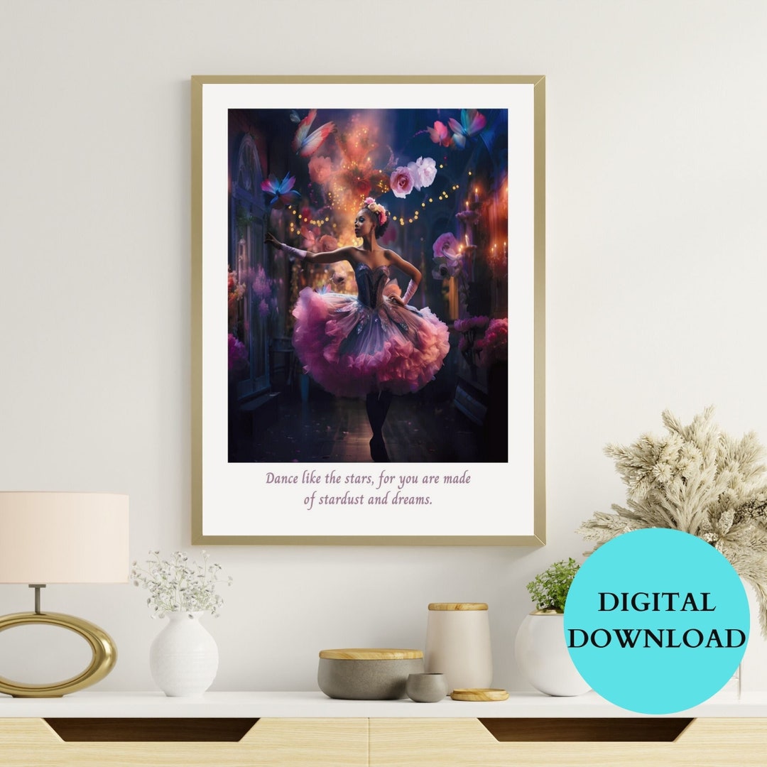 Printable Ballet Dance Poster Printable Ballerina Painting Printable ...