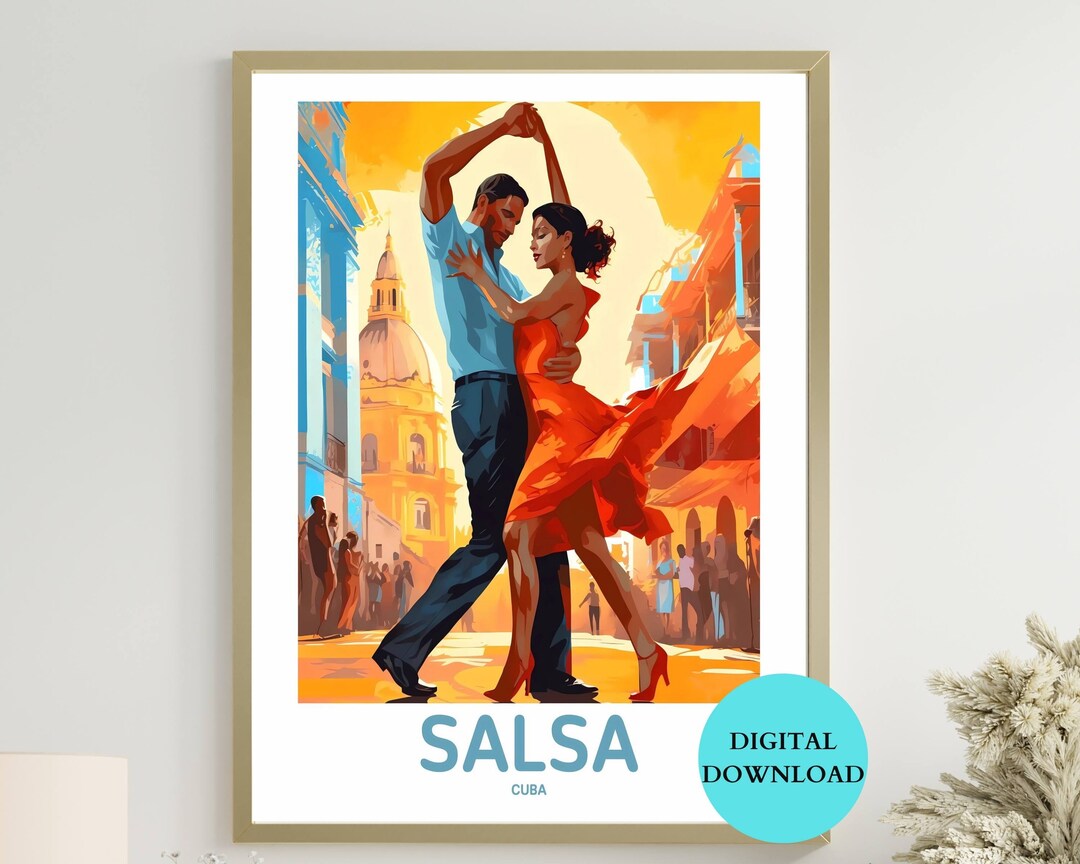 Printable Salsa Dance Poster - Dance Poster - Salsa Wall Art - Ideal ...