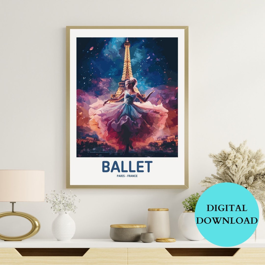 Printable Ballet Dance Poster Printable Ballerina Painting Printable ...
