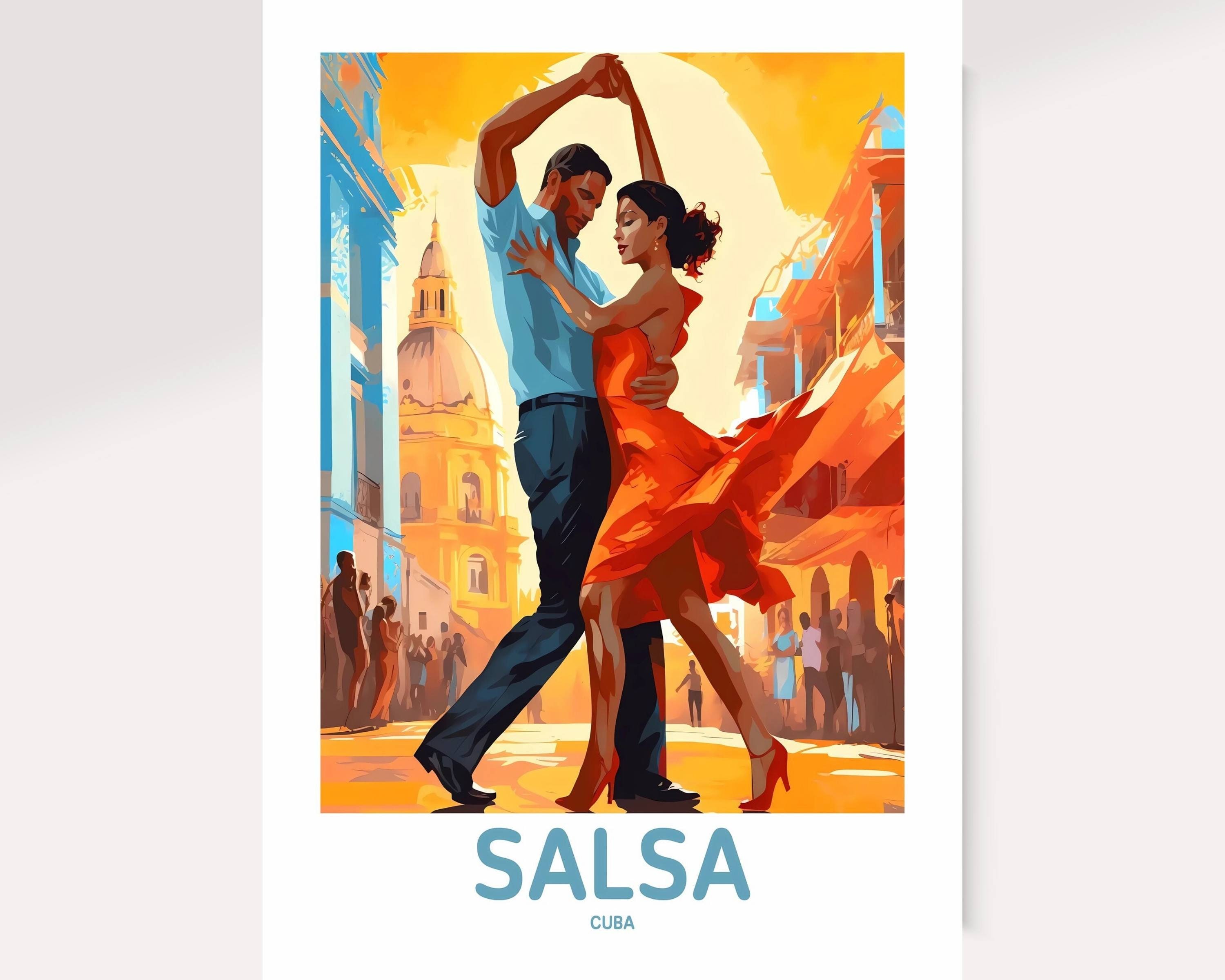Printable Salsa Dance Poster - Dance Poster - Salsa Wall Art - Ideal ...