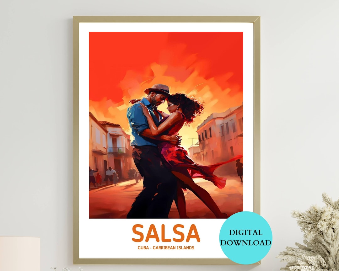 Salsa Dance Poster - Dance Poster - Printable Salsa Poster ...
