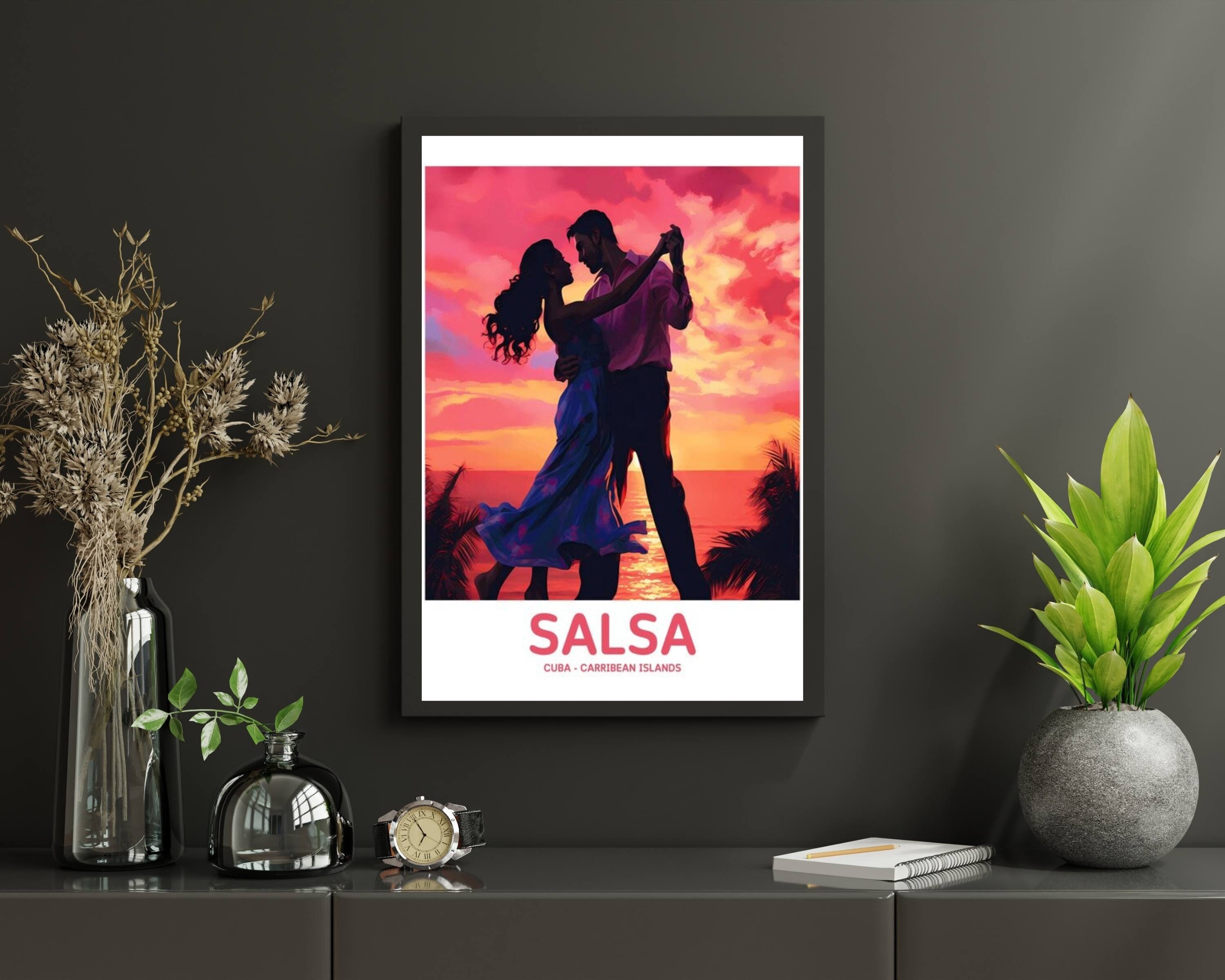 Salsa Dance Poster - Printable Salsa Poster - Salsa Dancer - Printable ...
