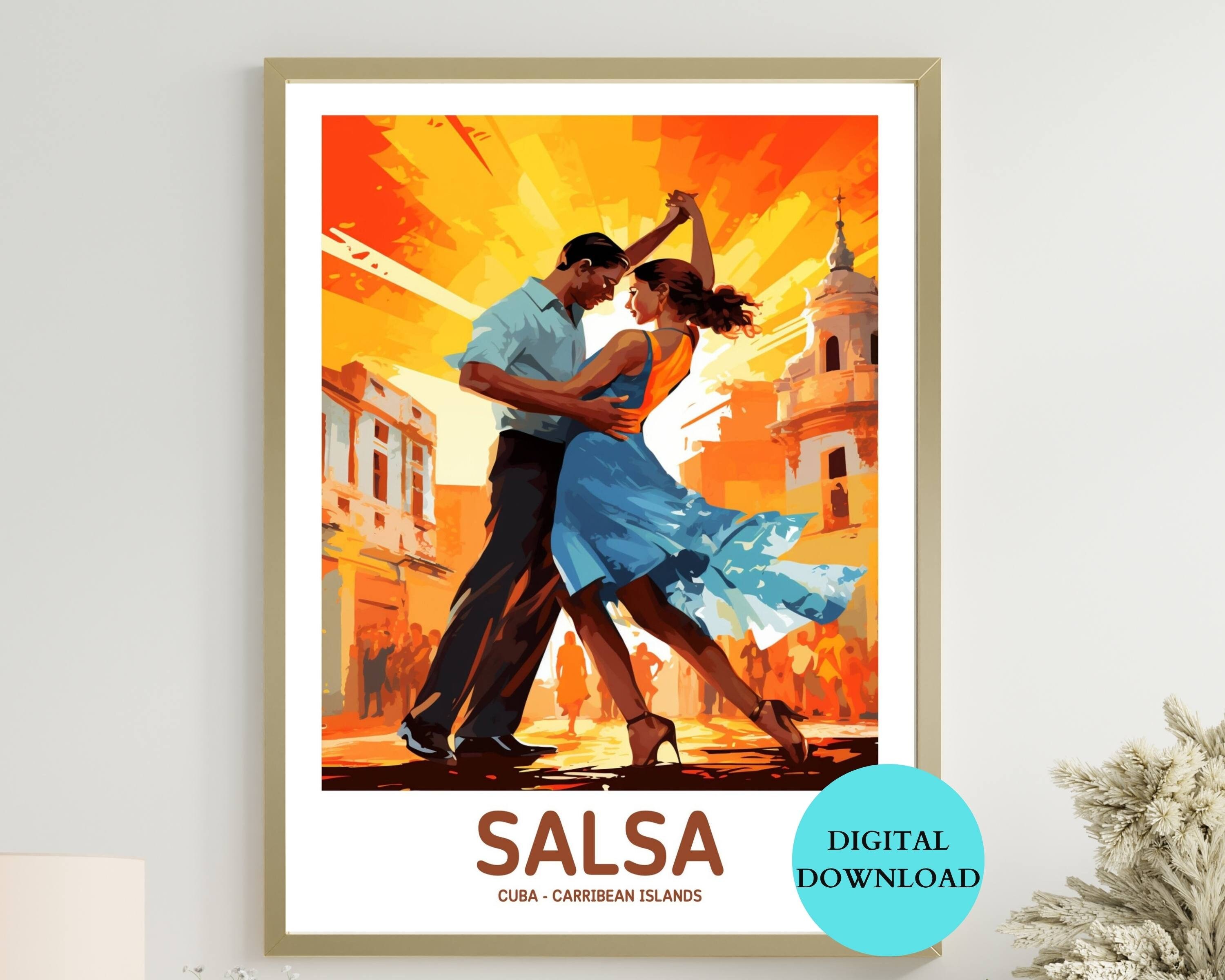 Printable Salsa Dance Poster Salsa Wall Art Ideal for Salsa Dancer Gift ...