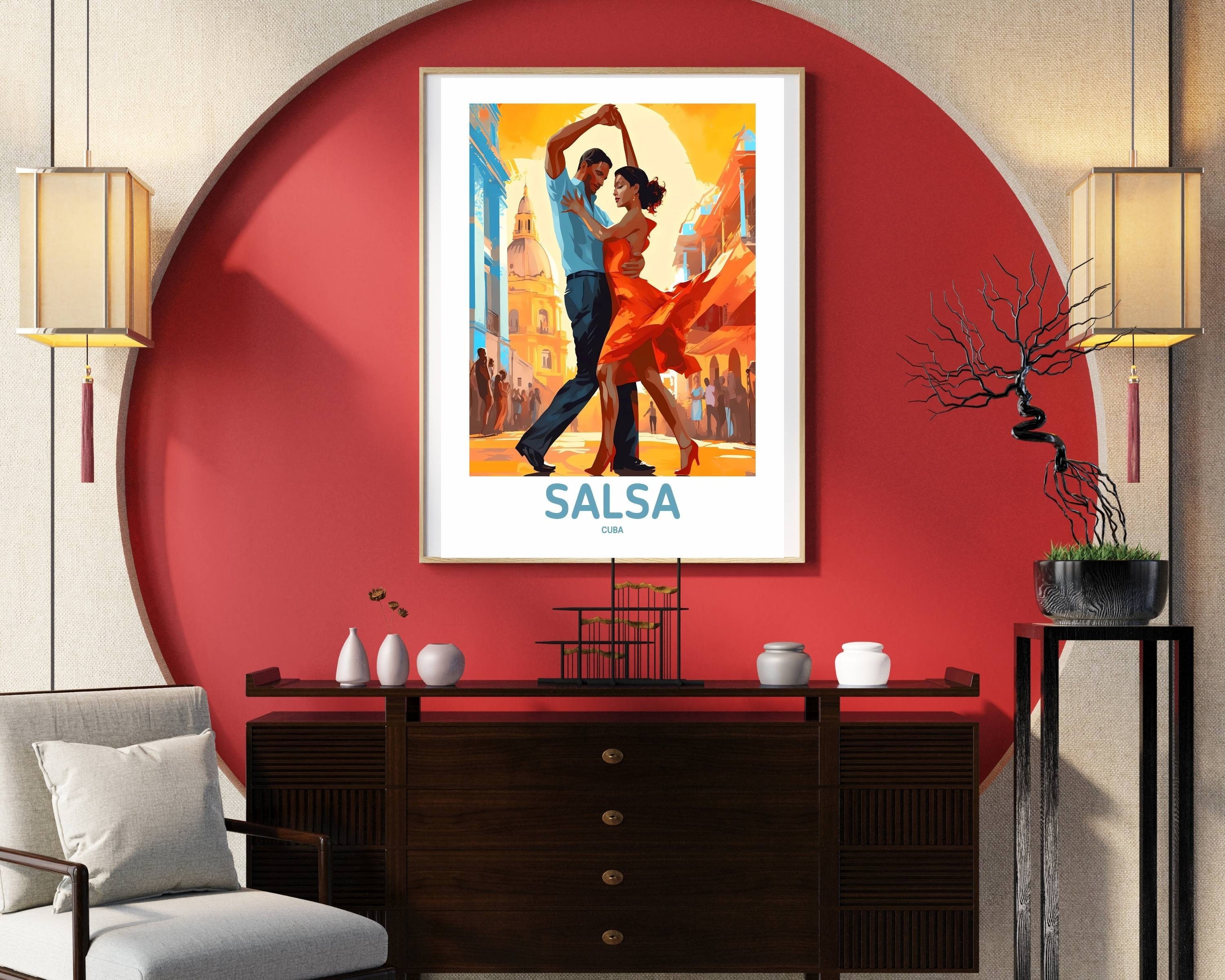Printable Salsa Dance Poster Dance Poster Salsa Wall Art Ideal for ...