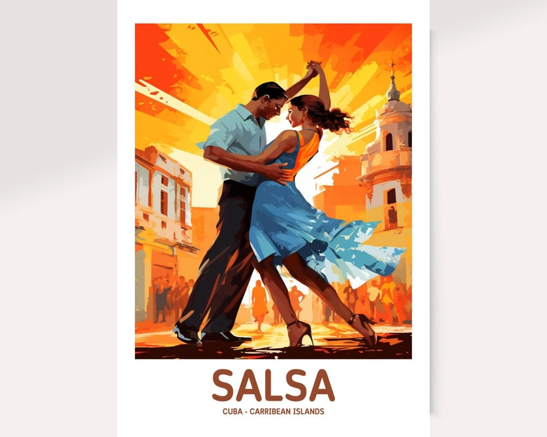 Printable Salsa Dance Poster Salsa Wall Art Ideal for Salsa Dancer Gift ...
